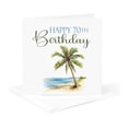 3drose, Beach Palm Tree Happy 70th Birthday, 1 Greeting Card with ...