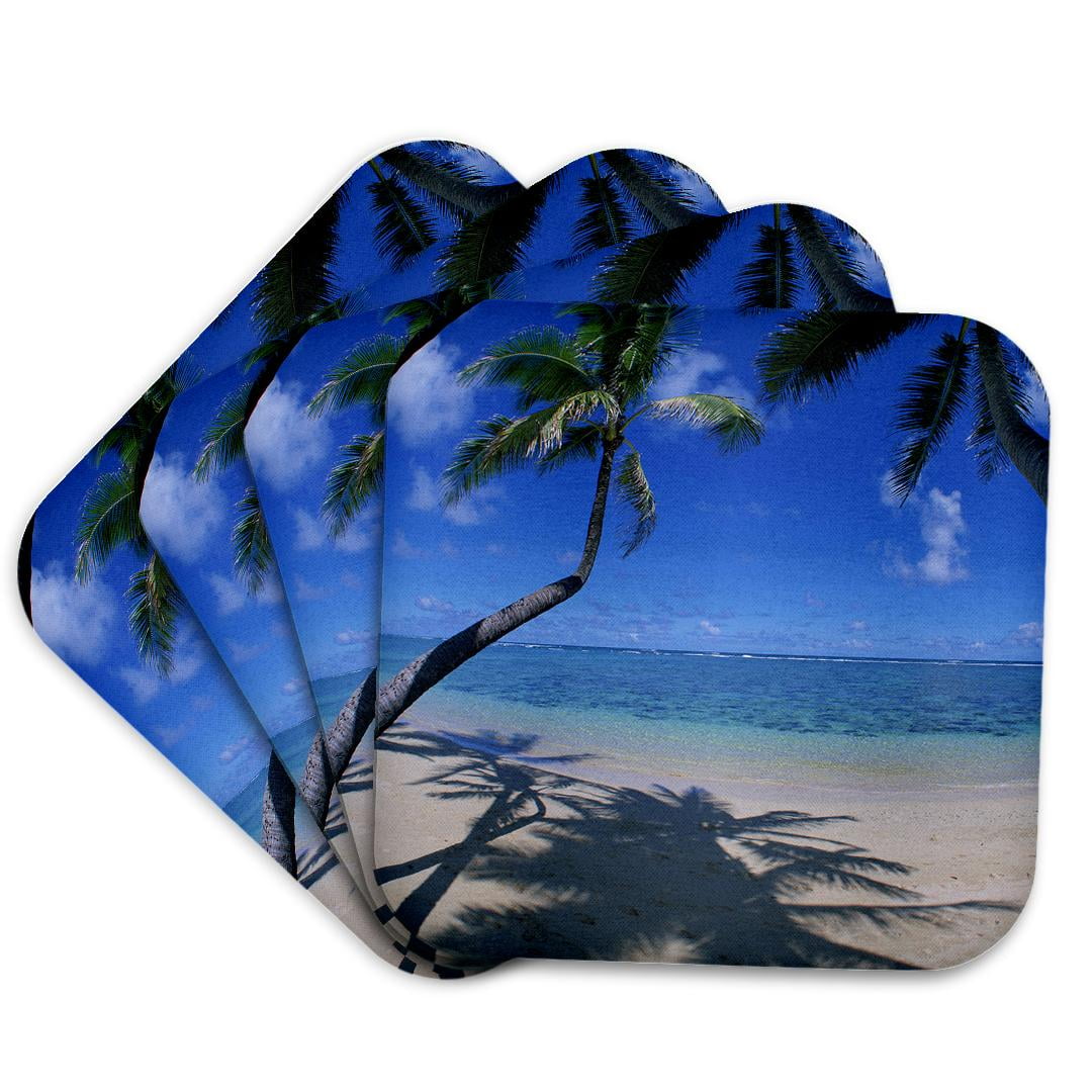 3drose, Beach with Palm Shadow - Na04 Dpb0003 - Douglas Peebles, Set of ...