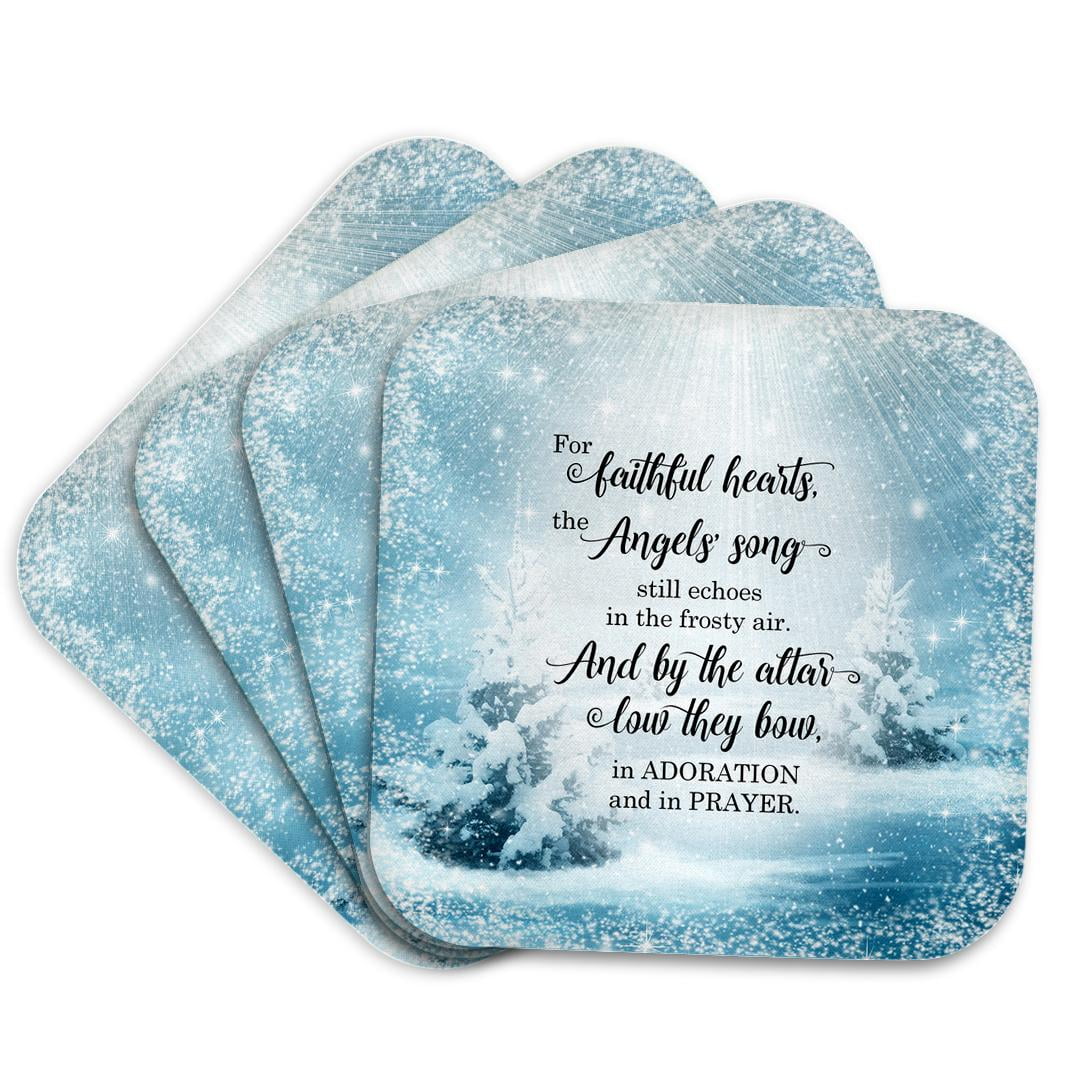 3drose, Beautiful Christian Winter Scene and Christmas Typographic ...