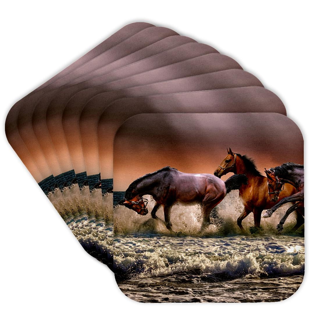 3drose, Beautiful Horses Running at Romantic Beach Romance Animal ...