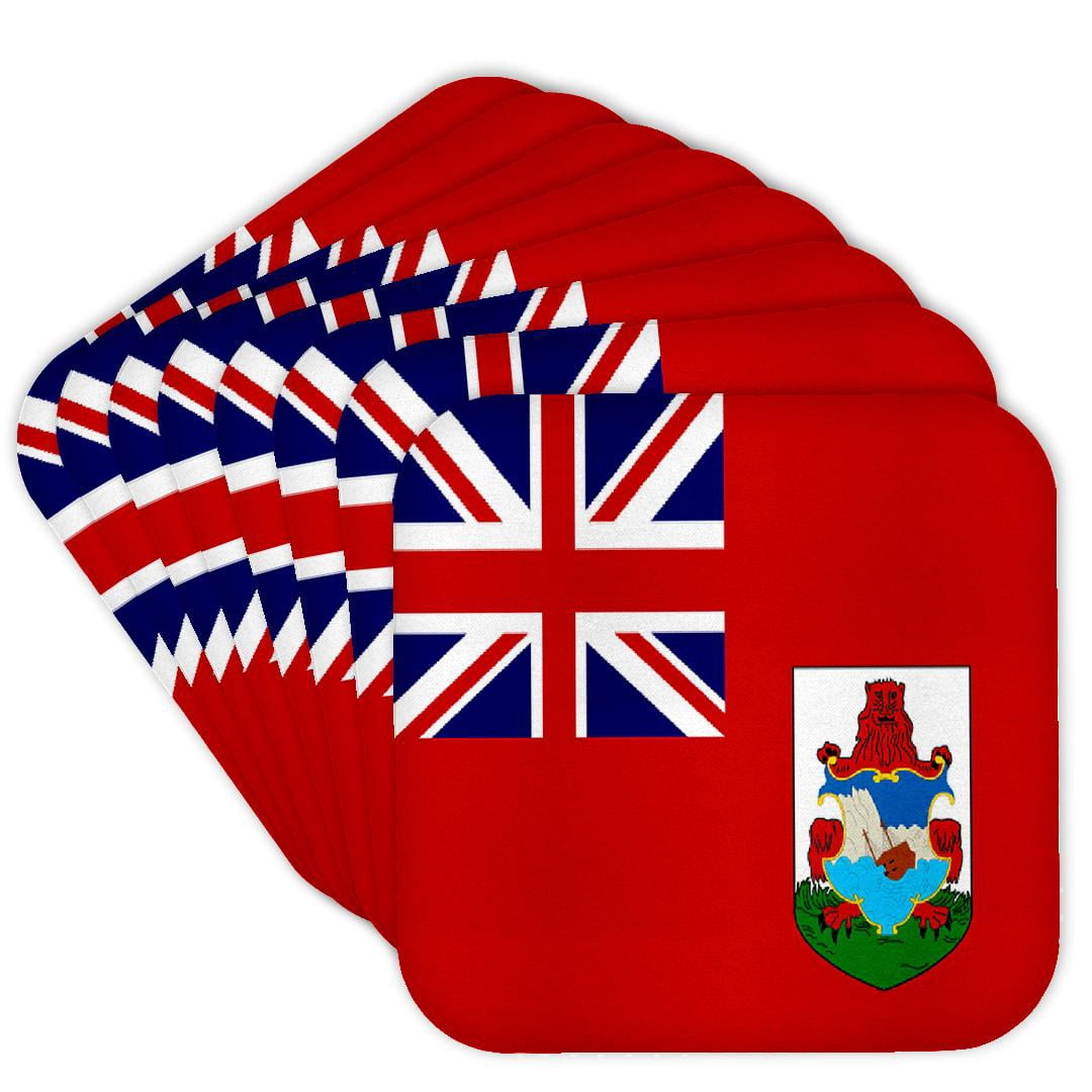 3drose, Bermuda Flag, Set of 8 Coasters - Cork - Walmart.com