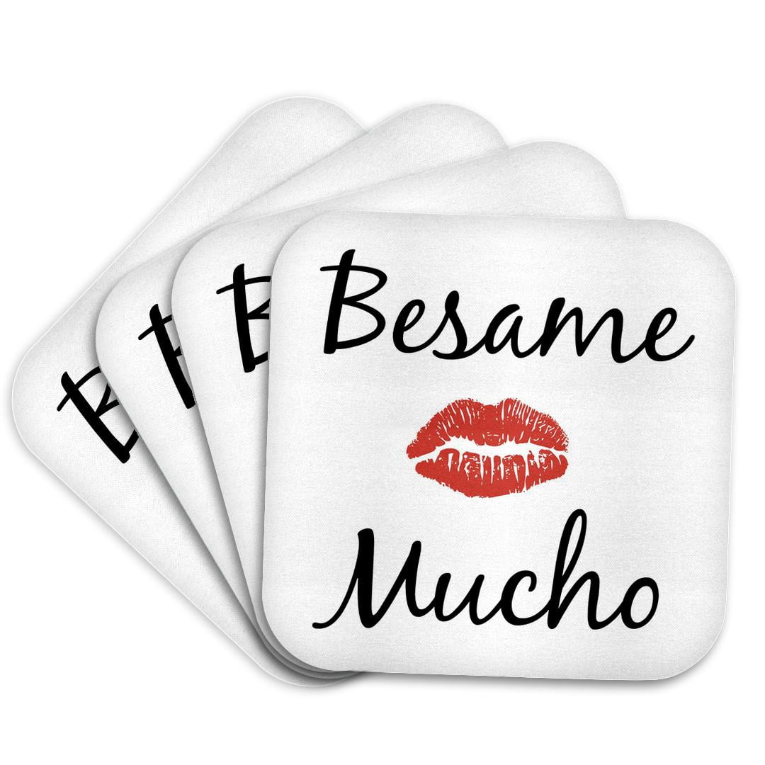 3drose, Besame Mucho Kiss Me in Spanish Picture of Red Lips on White ...