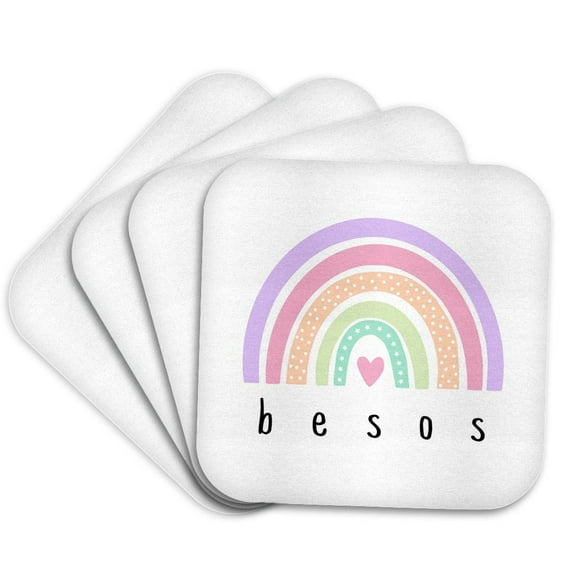 3drose, Besos - Kisses in Spanish Cute Pastel Rainbow with Love Heart ...