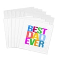 3drose, Best Dad Ever Colorful Text Against the White Background, 6 ...