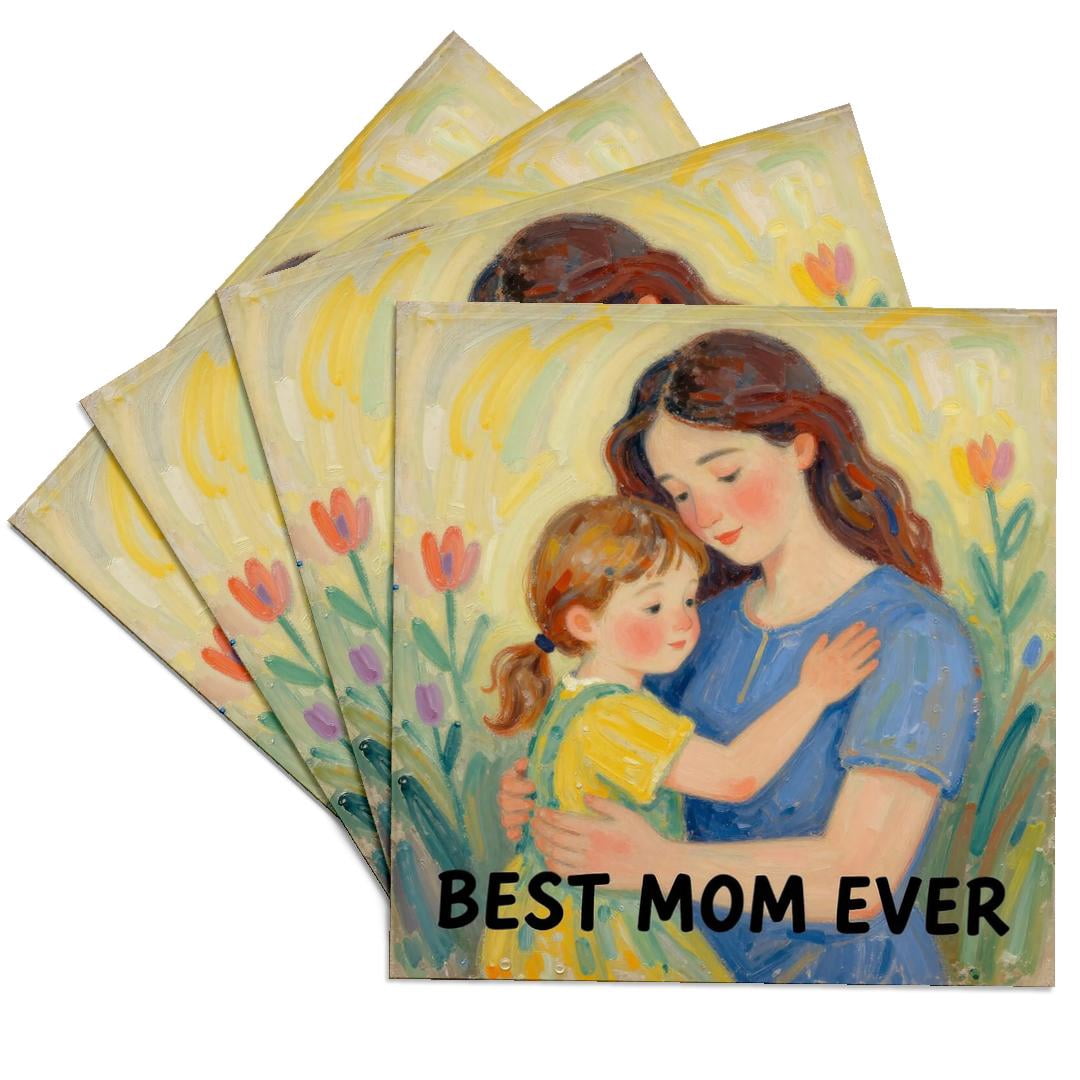 3drose, Best Mom Ever Text and an Image of a Mother and Daughter. Artsy ...