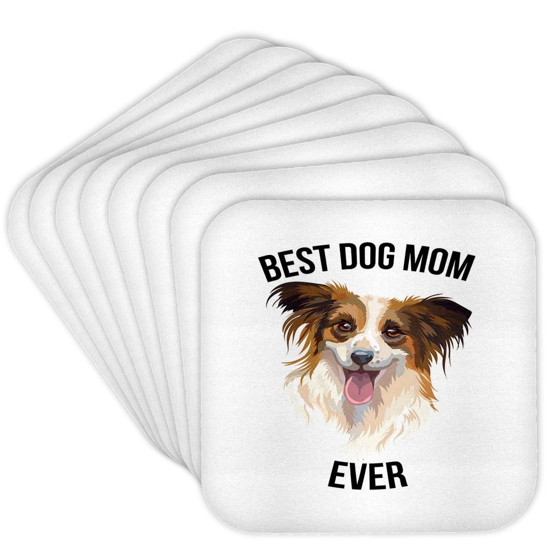 3drose, Best Papillon Dog Mom Ever, Set of 8 Coasters - Cork - Walmart.com