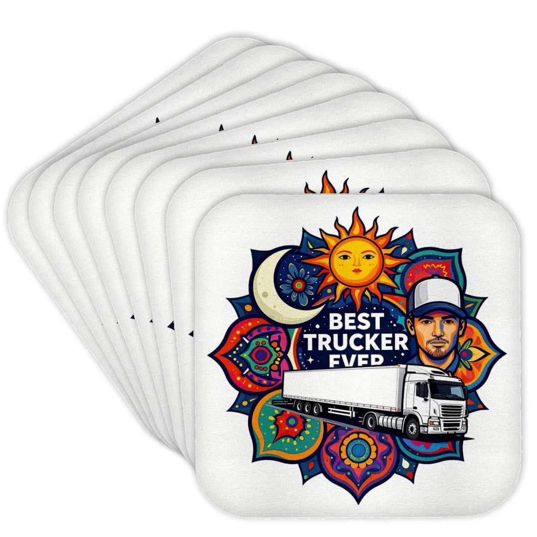 3drose, Best Trucker Ever. Stunning, Colorful Mandala Art for a Man ...