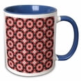 3drose, Bizarre Red Black and White Mandala Tile Pattern, 15oz Two-tone ...