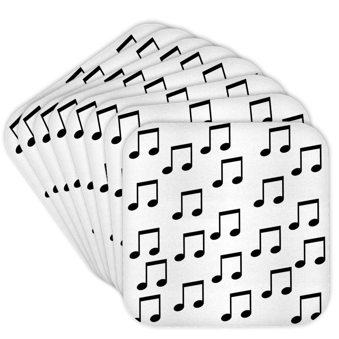 3drose, Black Notes - Music and Song - Art, Set of 8 Coasters - Cork ...