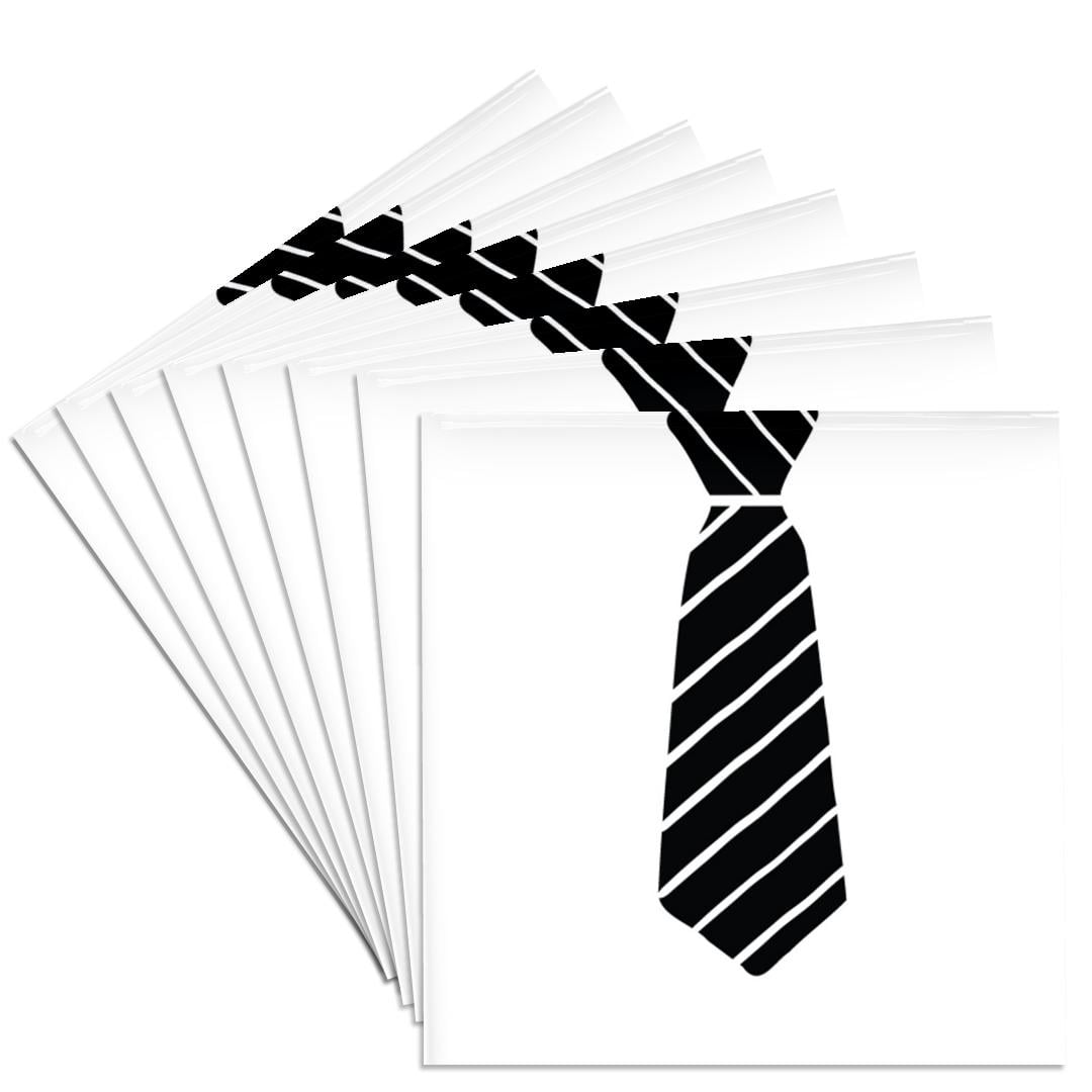 3drose, Black Tie - Men - Fathers Day Fun Art - Dads, Set of 8 Ceramic ...