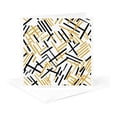 3drose, Black and Image of Gold Line Abstract Pattern, 1 Greeting Card ...