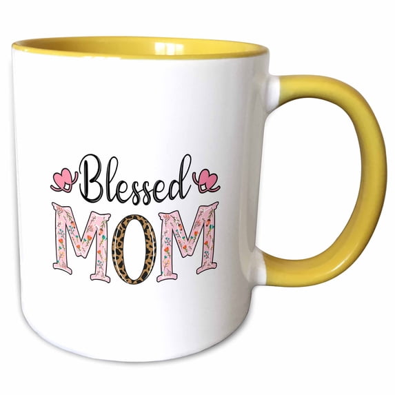 3drose, Blessed Mom Stylized Text Art. Mothers Day Artsy Gift, Card for ...