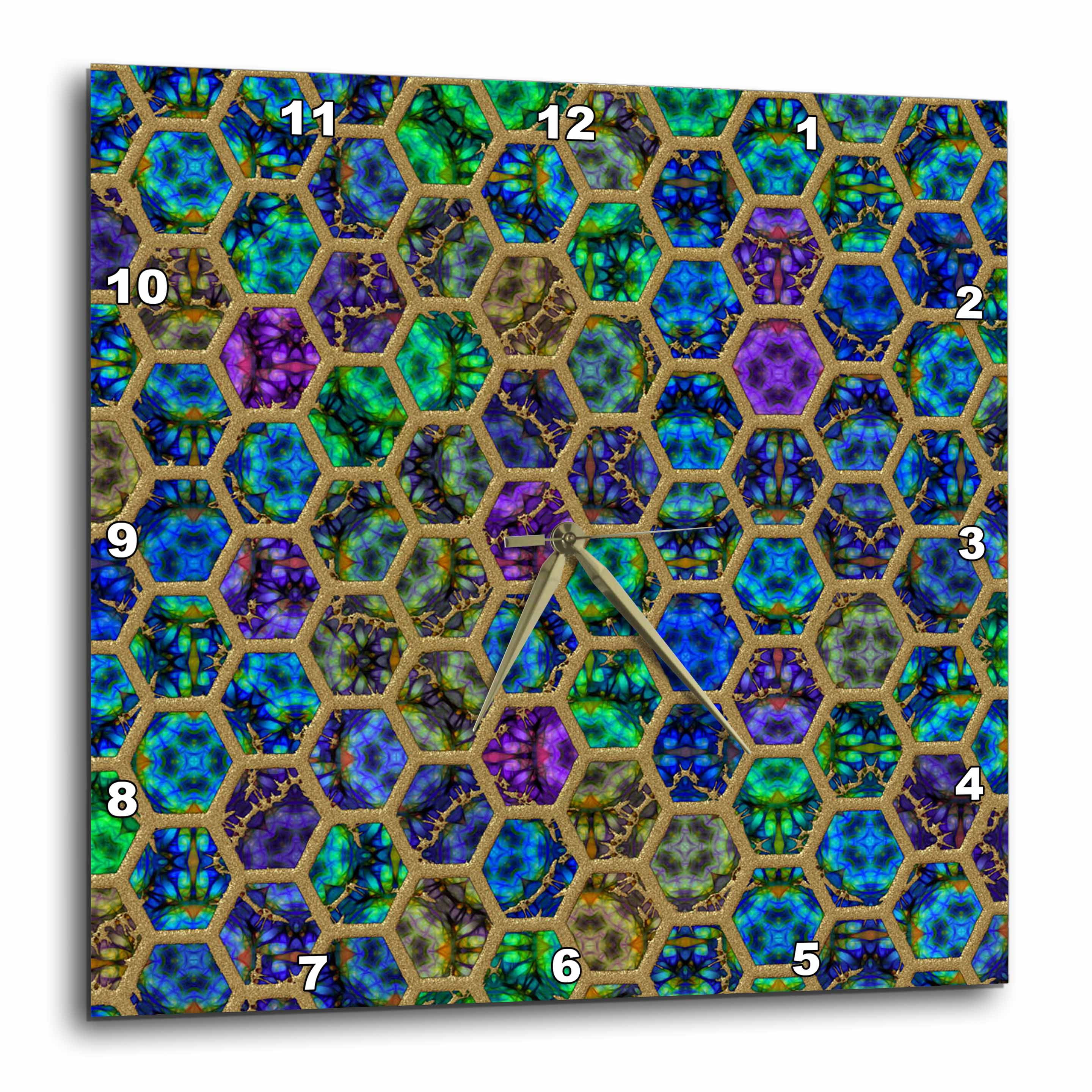 3drose, Blue, Green, Purple, Image of Stain Glass Octagon Pattern ...