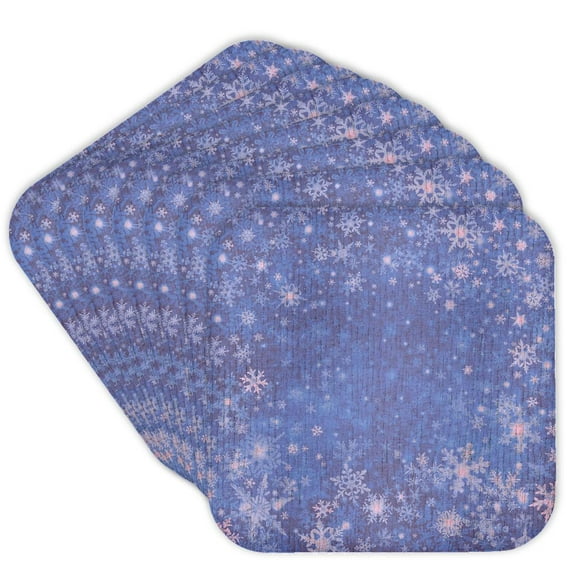 3drose, Blue Snowflakes, Set of 8 Coasters - Cork - Walmart.com