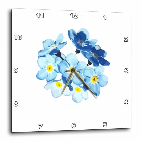 3drose, Blue Wildlower Myosotis Forget-me-not Vector Design, 13x13 Wall ...