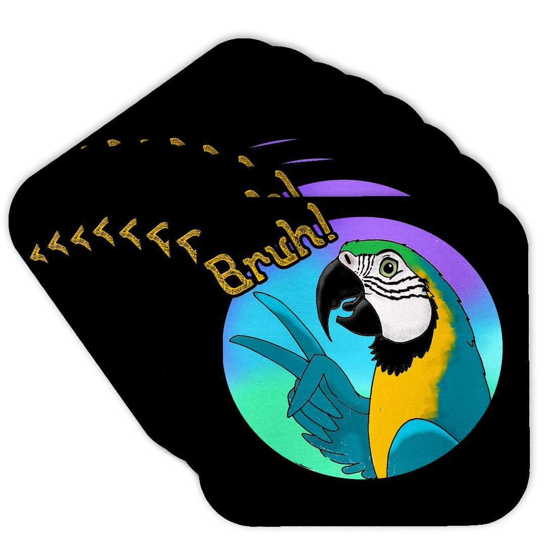 3drose, Blue and Gold Macaw Bruh, Set of 8 Coasters - Soft - Walmart.com