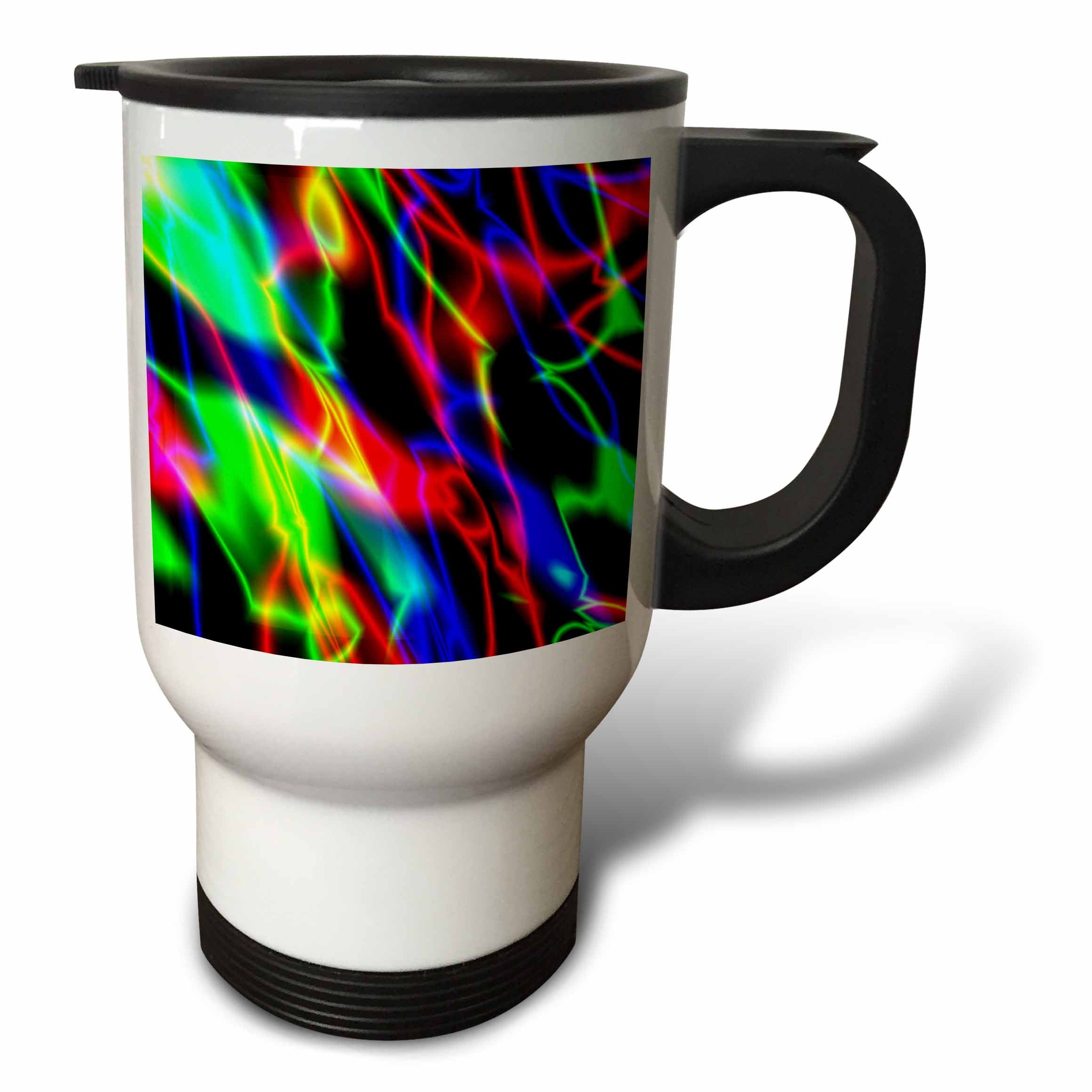 3drose, Blurred Neon Lights, 14oz Stainless Steel Travel Mug - Walmart.com