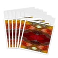 3drose, Bold Red, Orange and Yellow Abstract., 6 Greeting Cards with ...