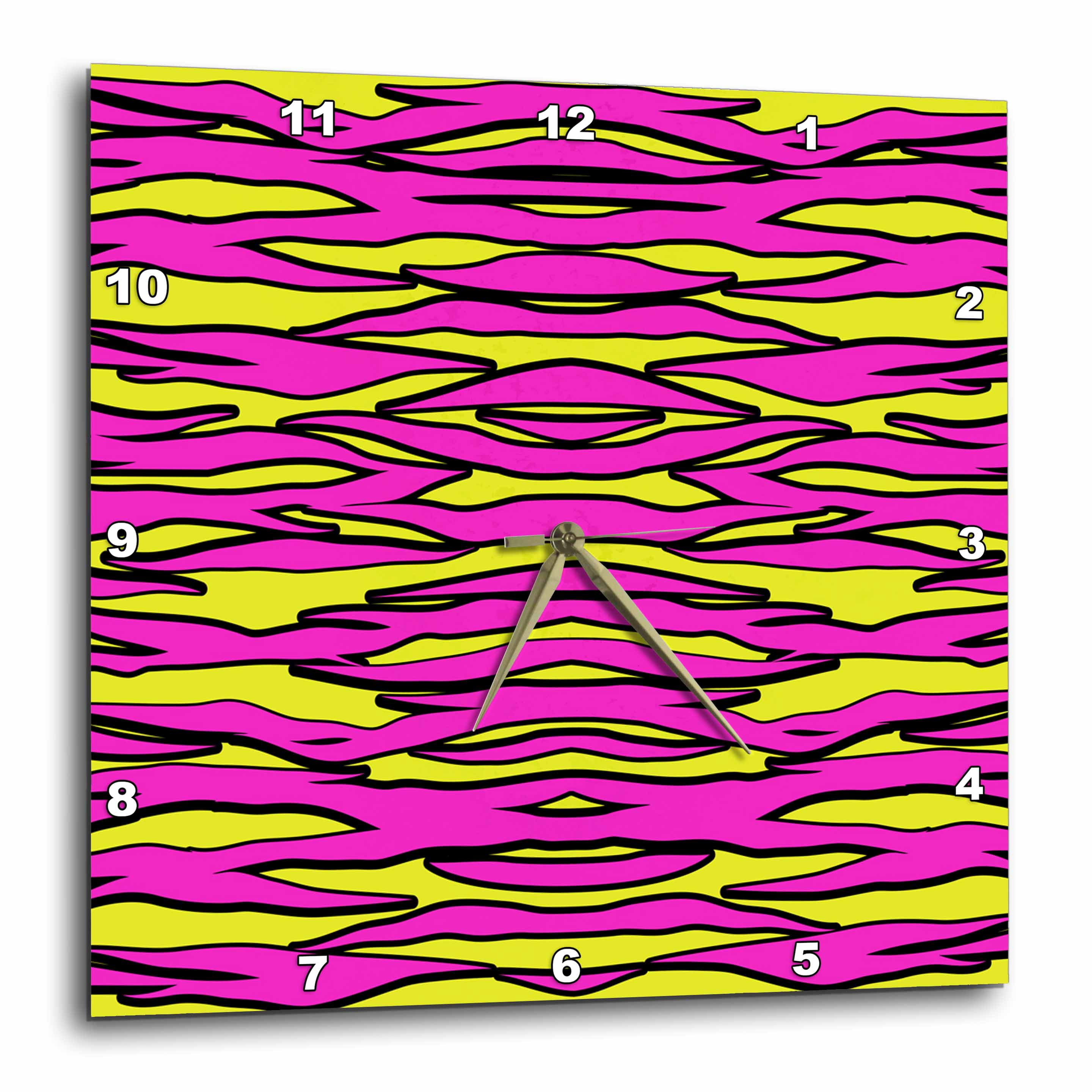 3drose, Bold, Tiger Stripes, Bright Pink, Bright Yellow, Pattern ...