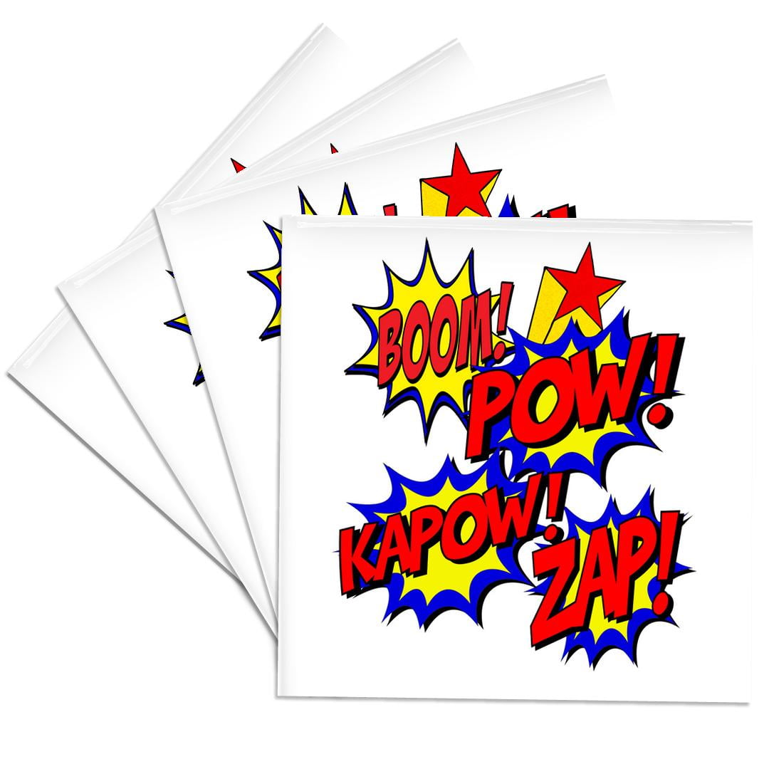 3drose, Boom, Pow, Kapow, Zap, Superhero Comic Strip Words, 3drsmm, Set ...