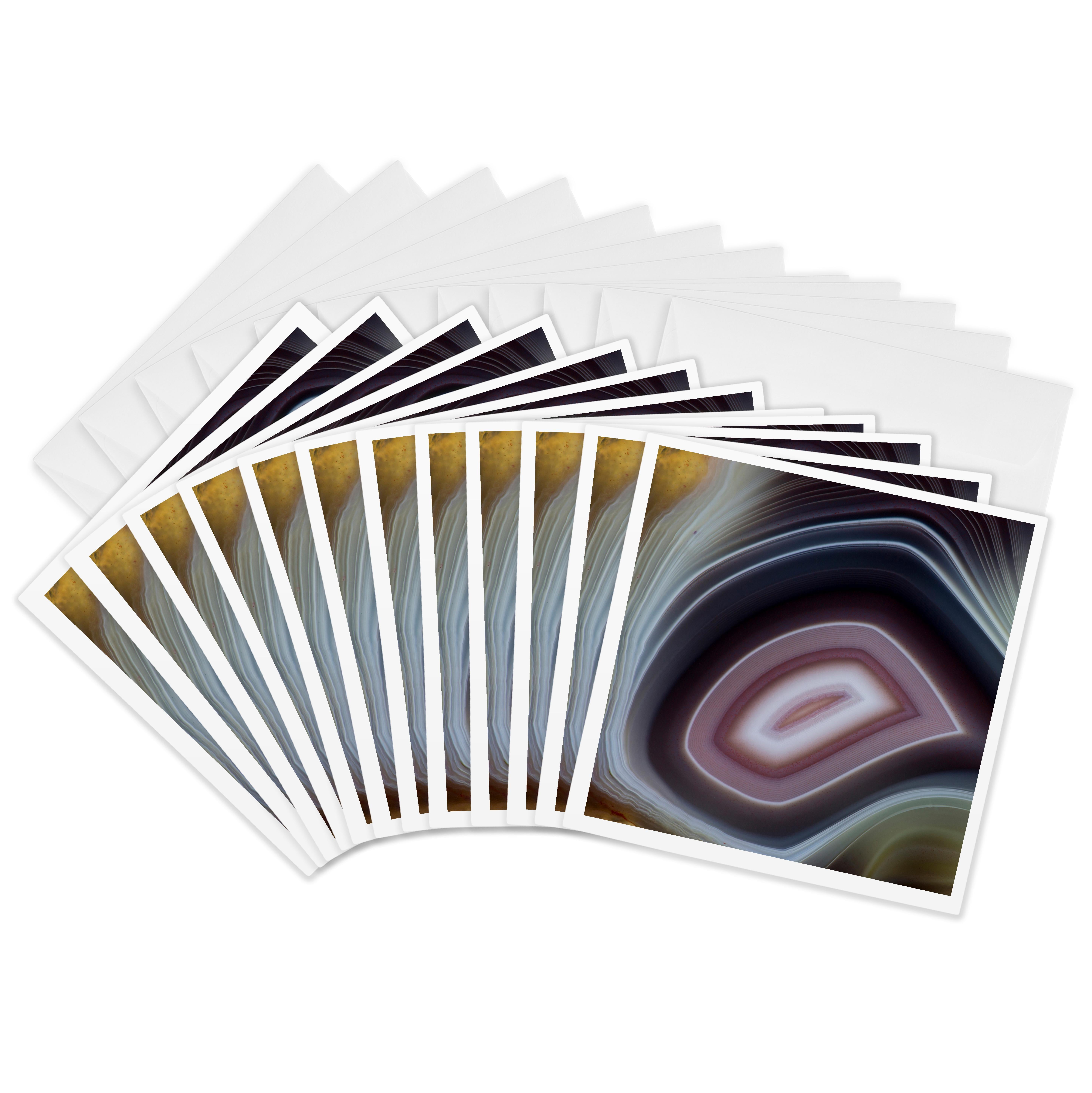 3drose, Botswana Banded Agate, Quartzsite, Az., 12 Greeting Cards with ...