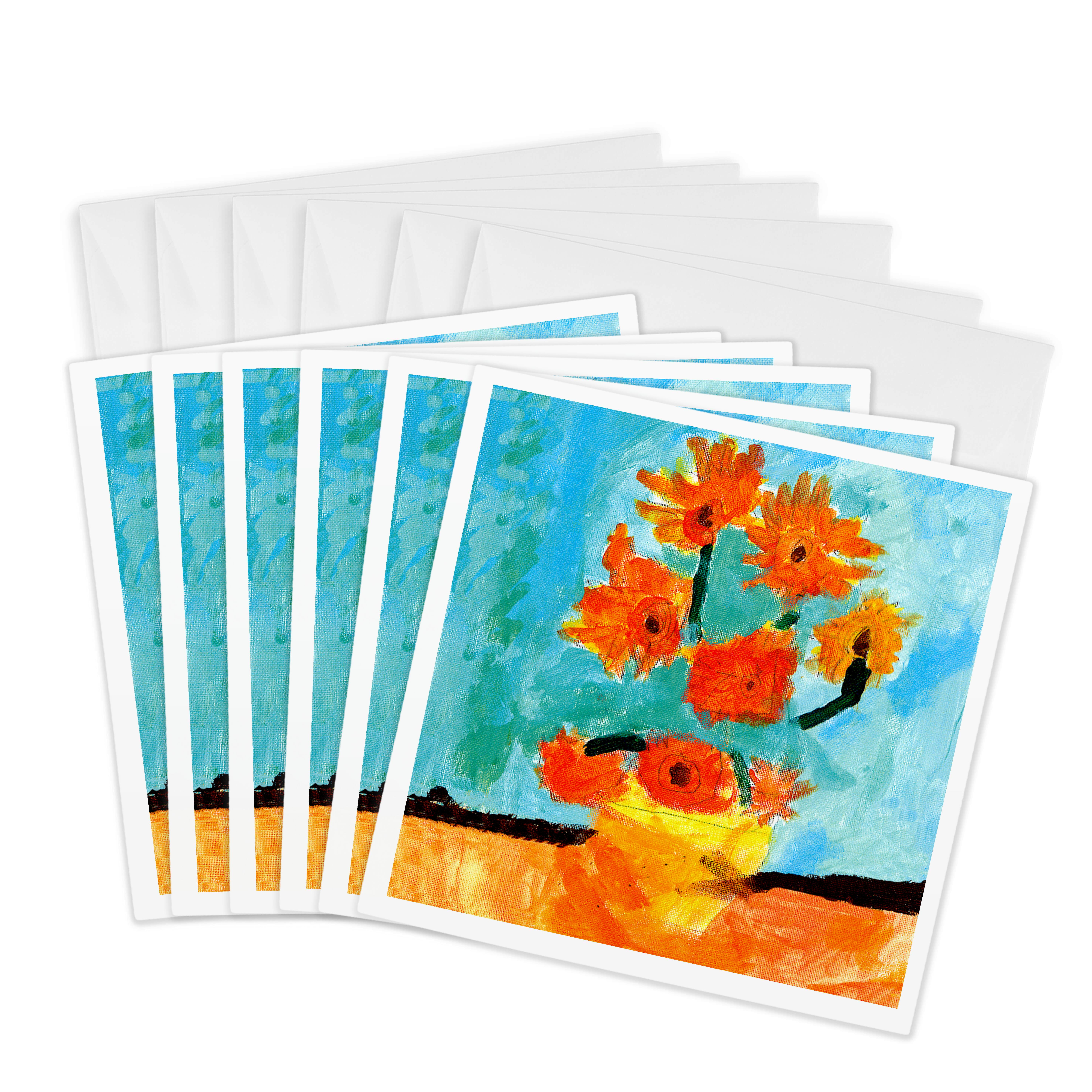 3drose, Bouquet of Flowers, 6 Greeting Cards with Envelopes - Walmart.com