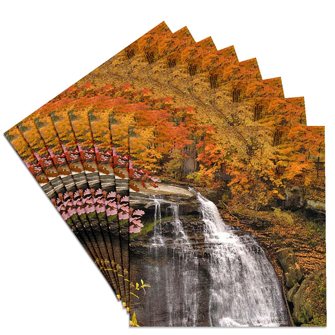 3drose, Brandywine Falls in Cuyahoga Valley National Park, Set of 8 ...