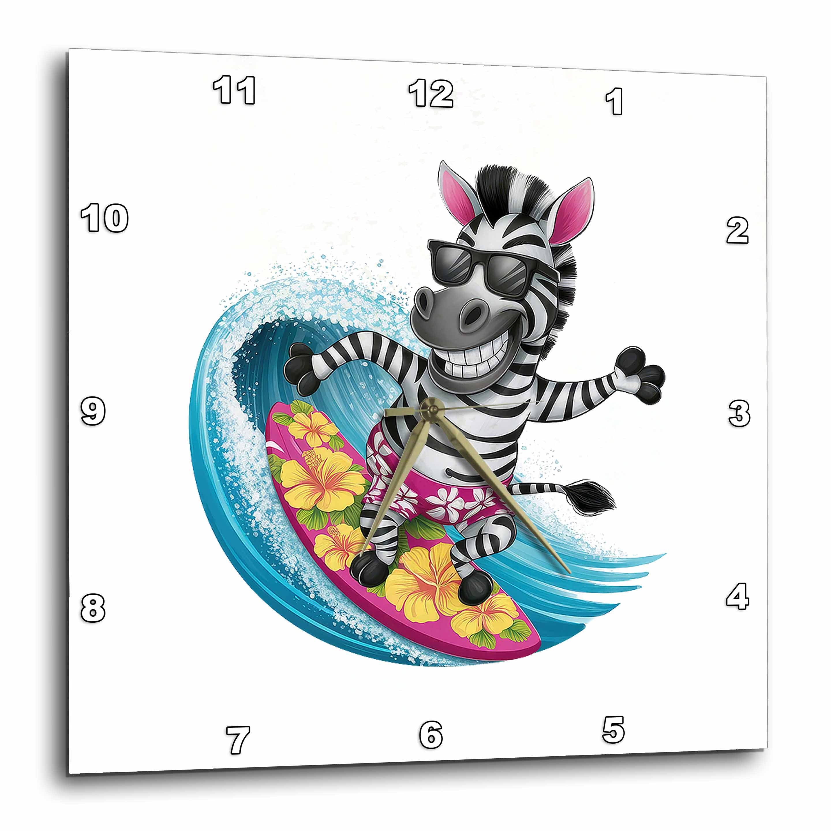 3drose, Brave African Zebra Horse Surfer. Chic, Summer Art Gift for ...