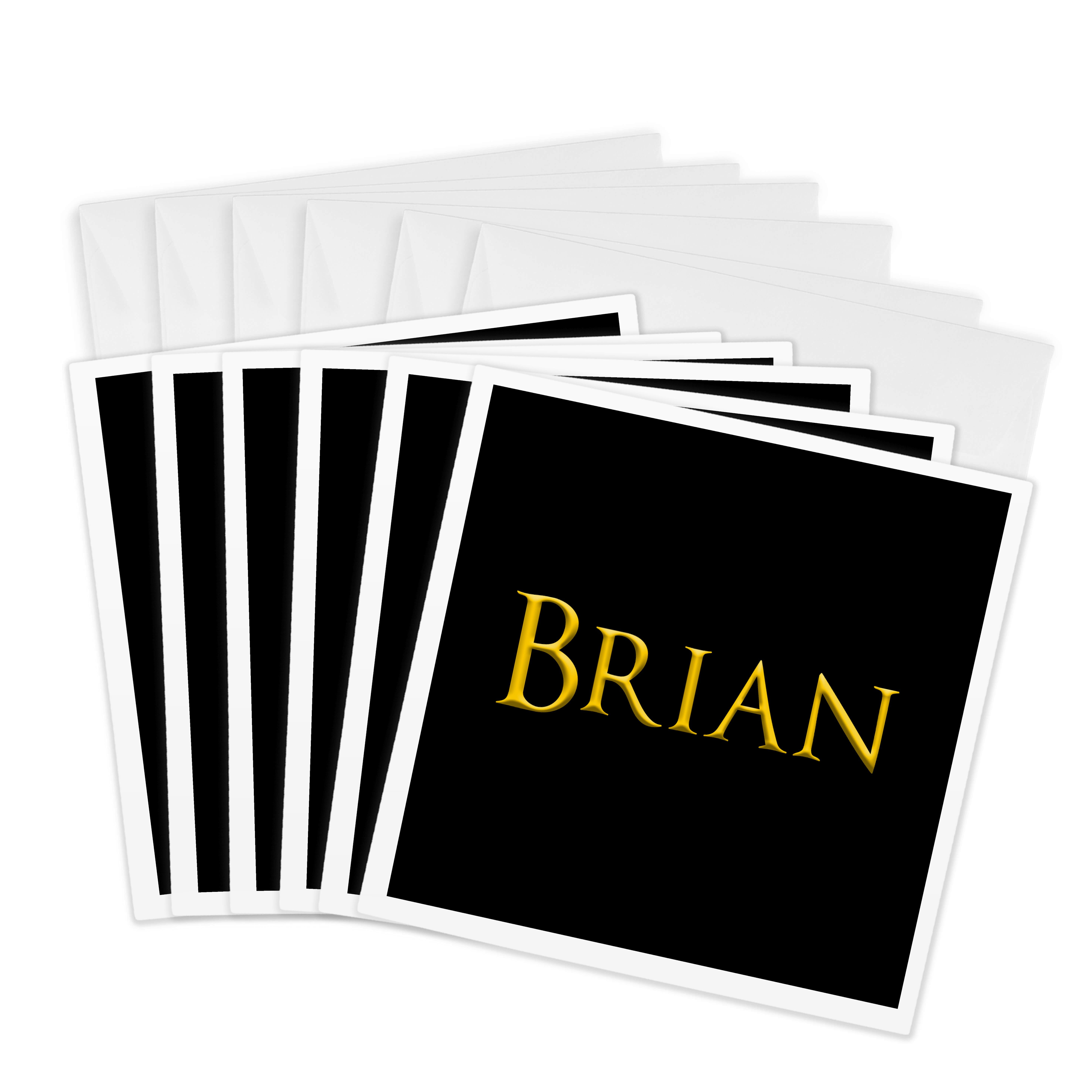 3drose, Brian Popular, Common Man Name in the Usa. Yellow on Black ...