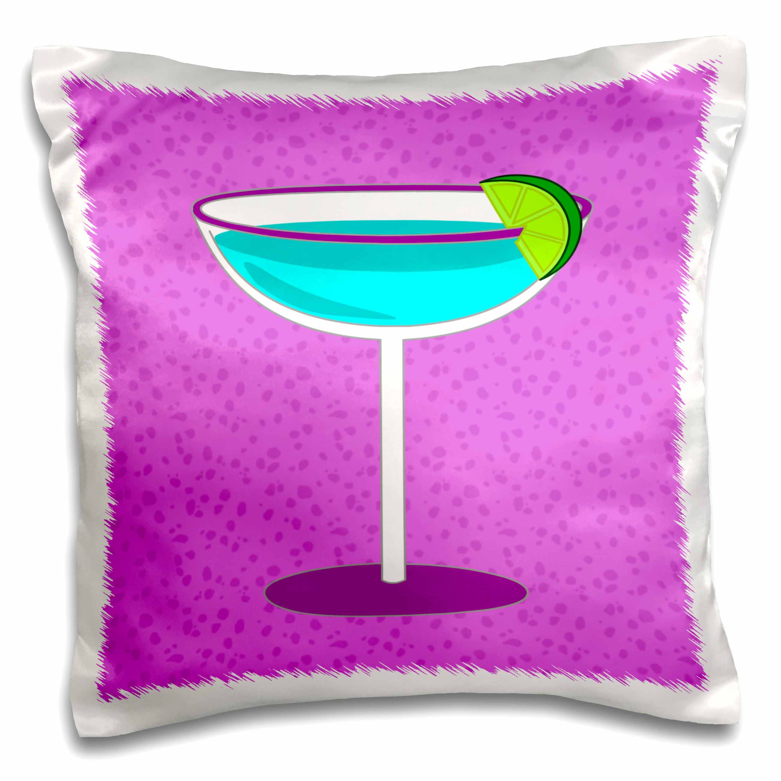 3drose, Bright Blue Margarita in Glass with Lime - Purple Background ...