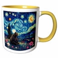 3drose, Brown Bear Sits on the Hill at Starry Night, Funny Artsy Gift ...