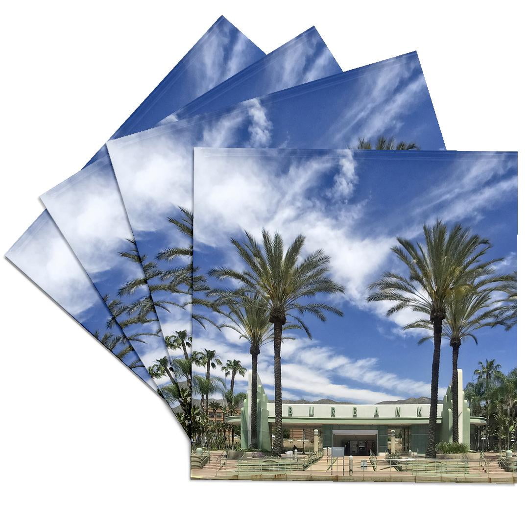 3drose, Burbank California Train Station, Set of 4 Ceramic Tile ...