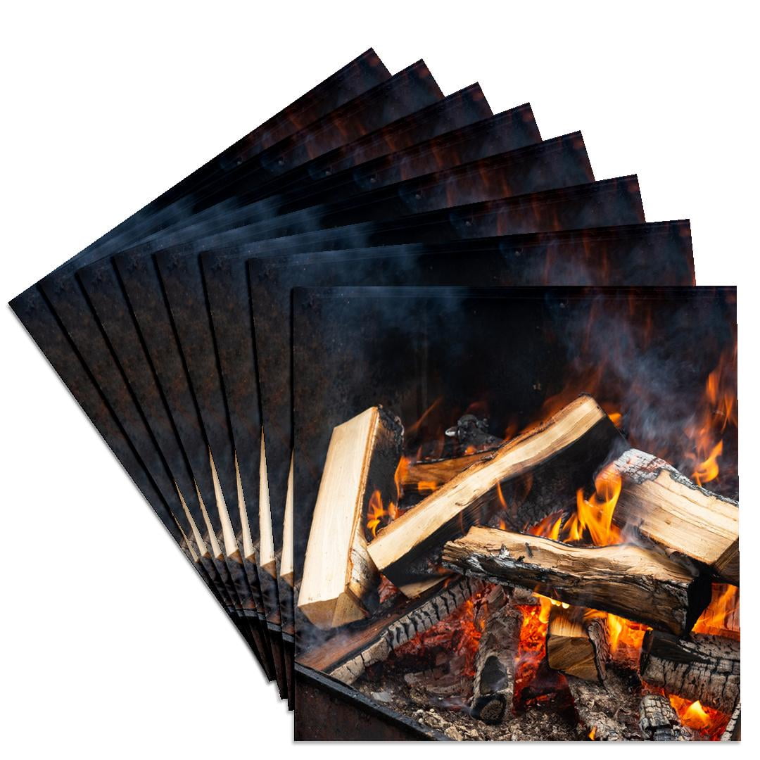 3drose, Burning Firewood in an Open Stove. Yellow and Orange Fire and ...