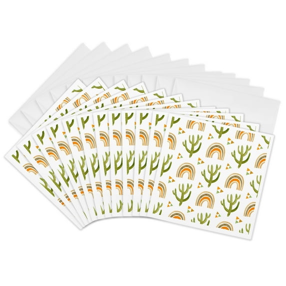 3drose, Cactus, Rainbows, Orange, Green, Beige, Triangle, Pattern, Cute ...