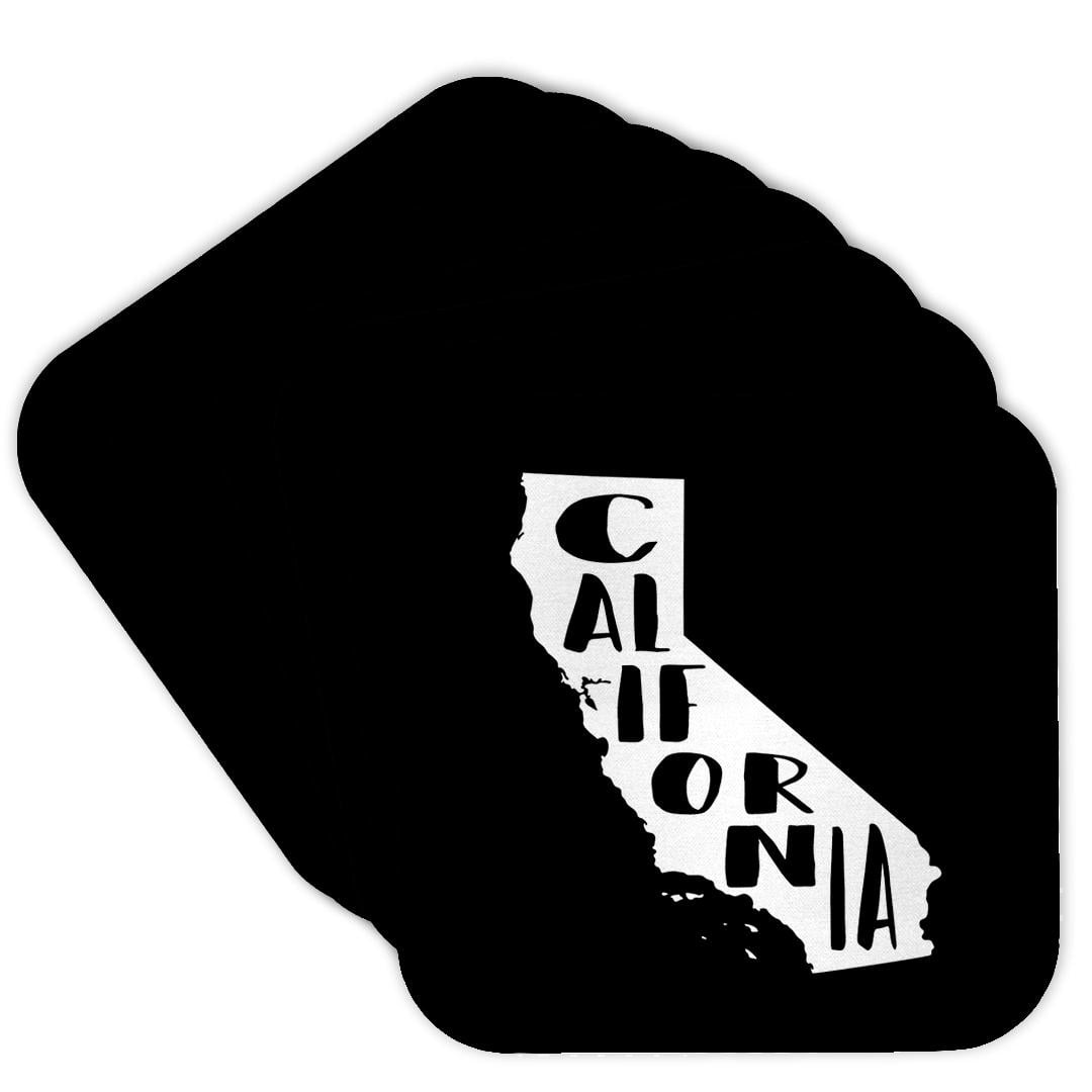 3drose, California Written Inside the State. Black Background., Set of ...