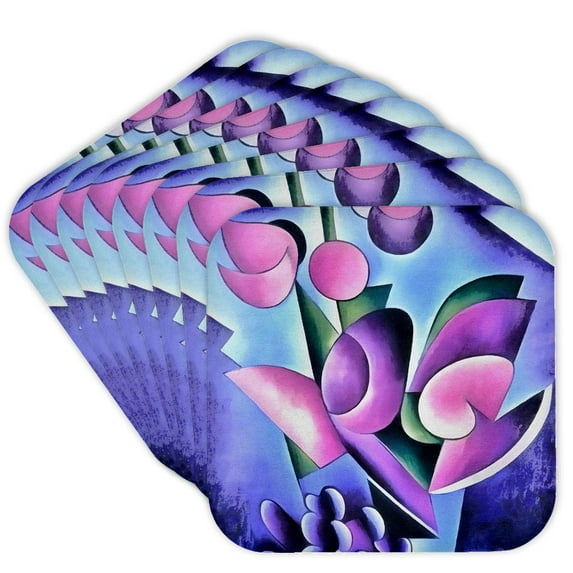 3drose, Calla Lily Purple Sensation Abstract Art, Set of 8 Coasters ...