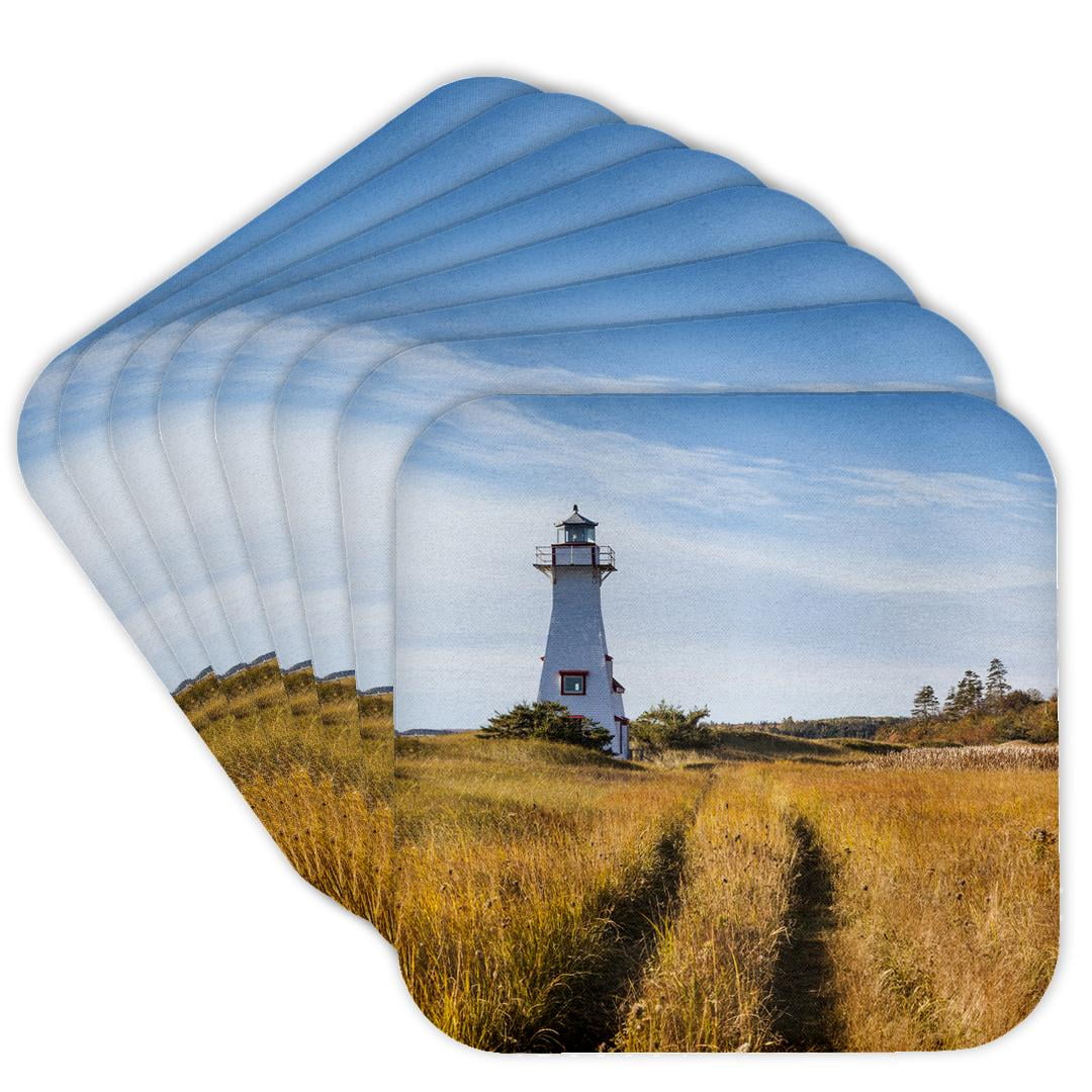 3drose, Canada, Pei, New London Lighthouse ., Set of 8 Coasters - Cork ...