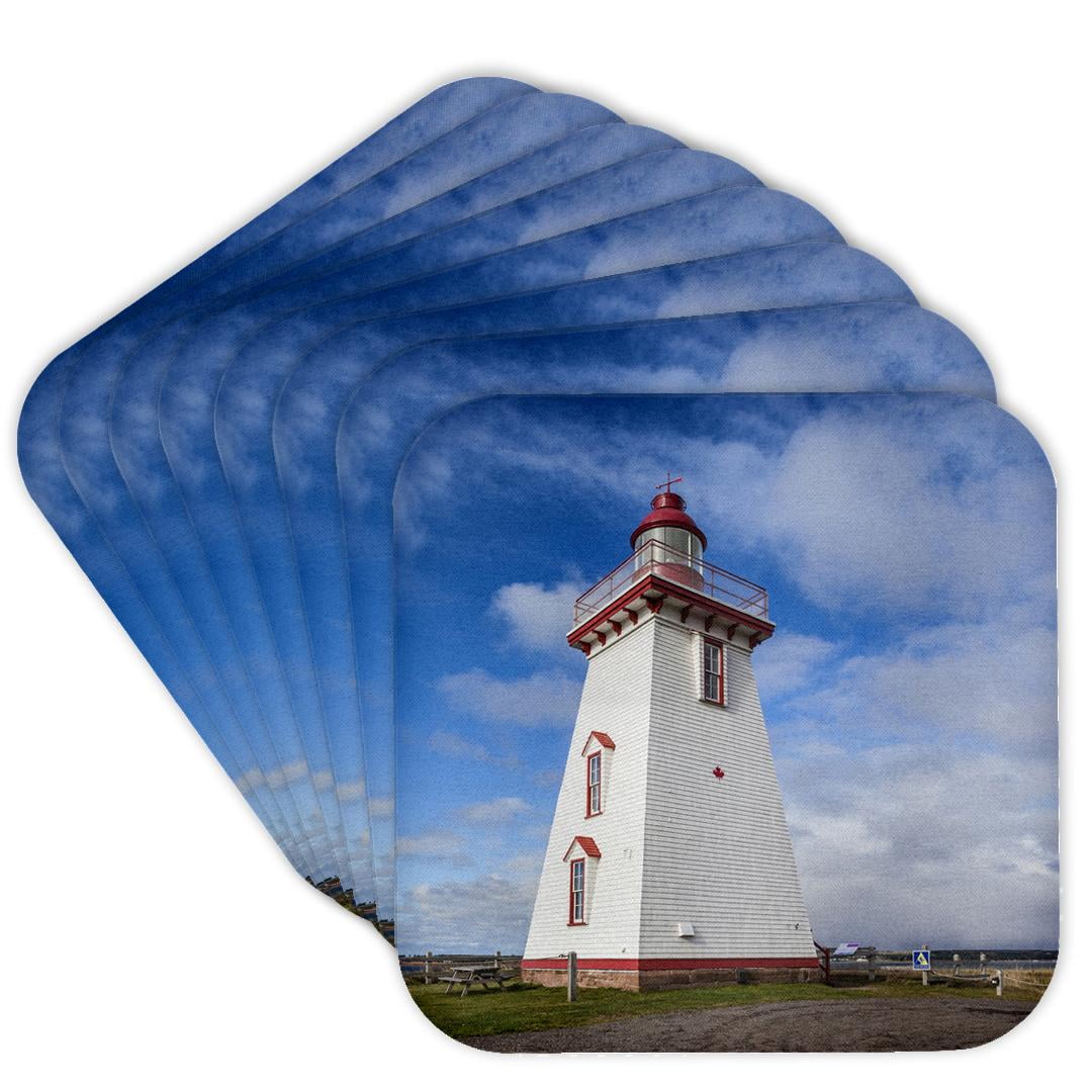 3drose, Canada, Pei, Souris East Lighthouse., Set of 8 Coasters - Soft ...