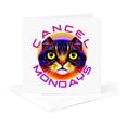 3drose, Cancel Mondays Text. Black Cat Face Inside the Colorful Round ...