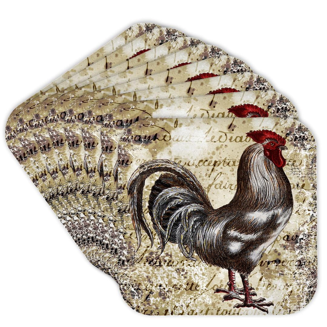 3drose, Cassie Peters Chickens, Set of 8 Coasters - Cork - Walmart.com