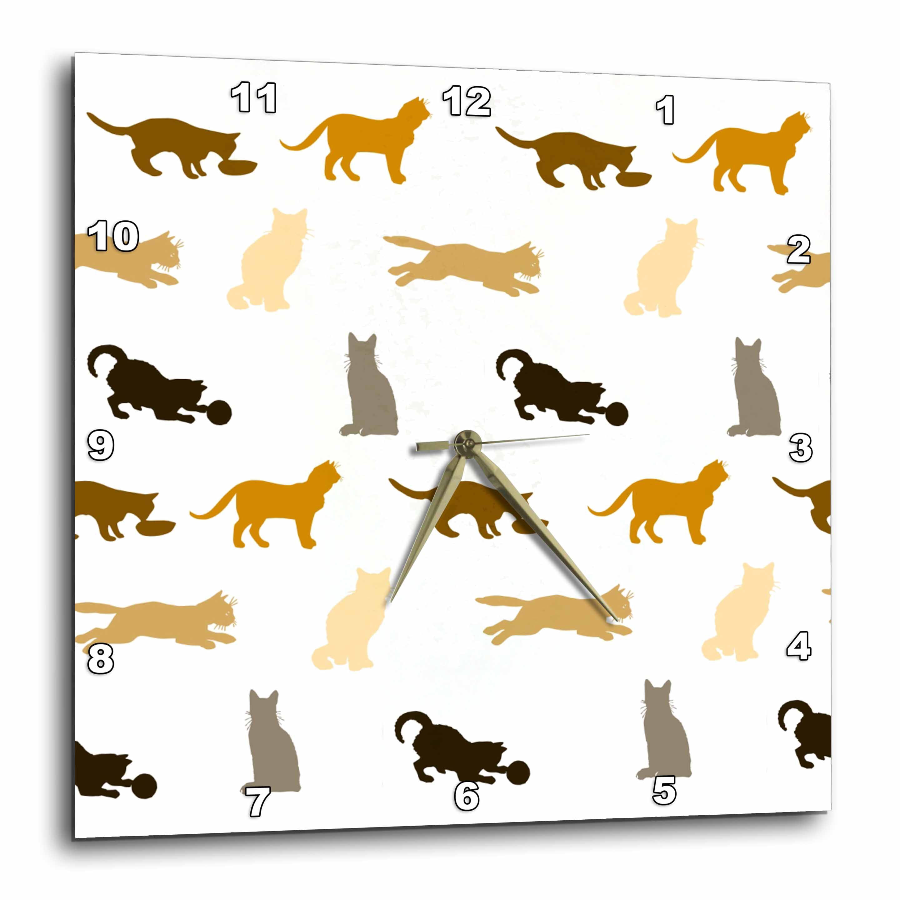 3drose, Cat Pattern in Beige and Brown Neutral Tones - Contemporary ...