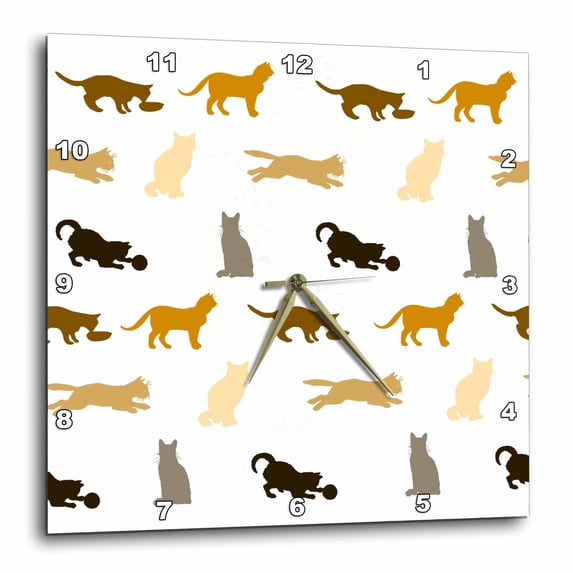 3drose, Cat Pattern in Beige and Brown Neutral Tones - Contemporary ...