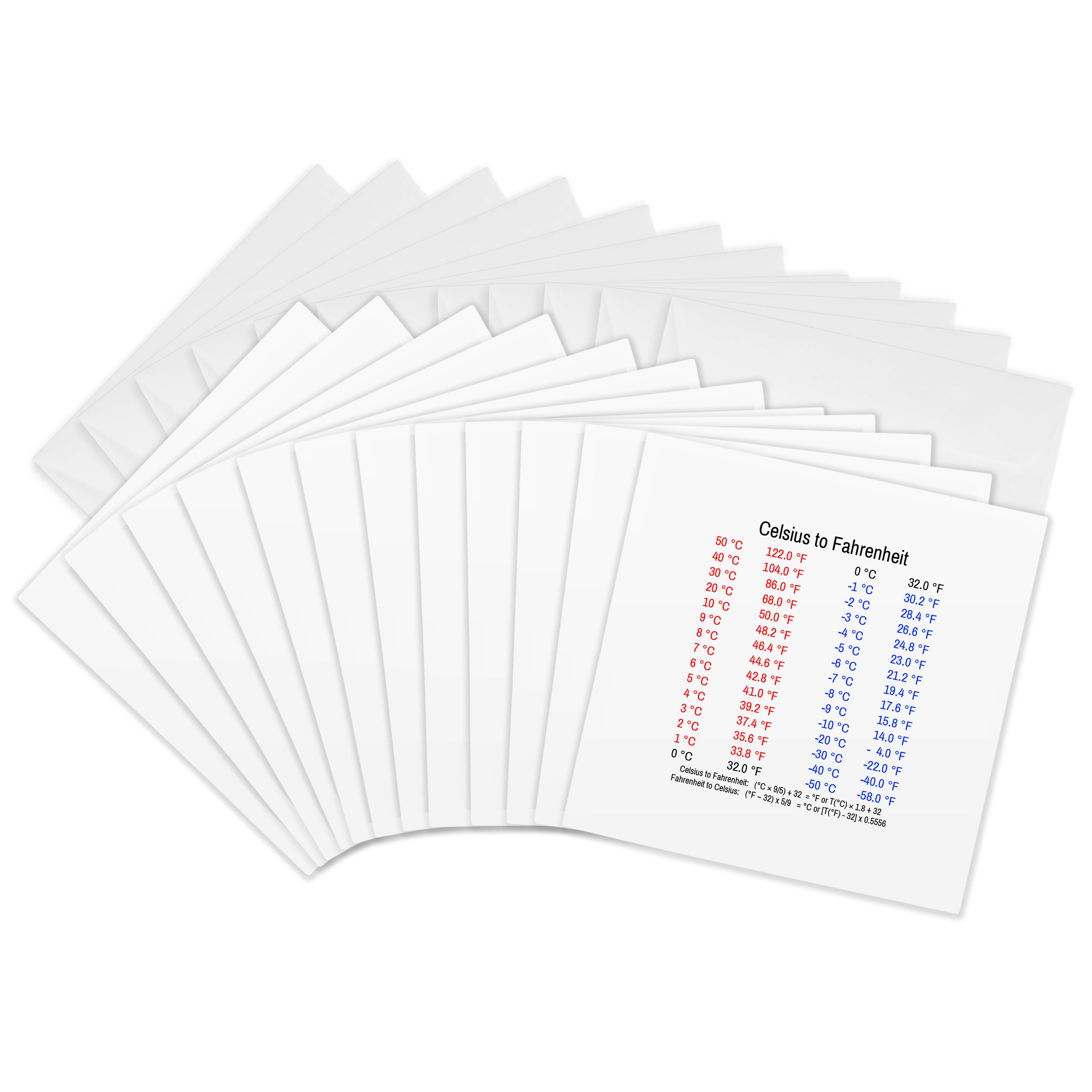 3drose, Celsius to Fahrenheit Temperature Conversion Chart and Formulas ...