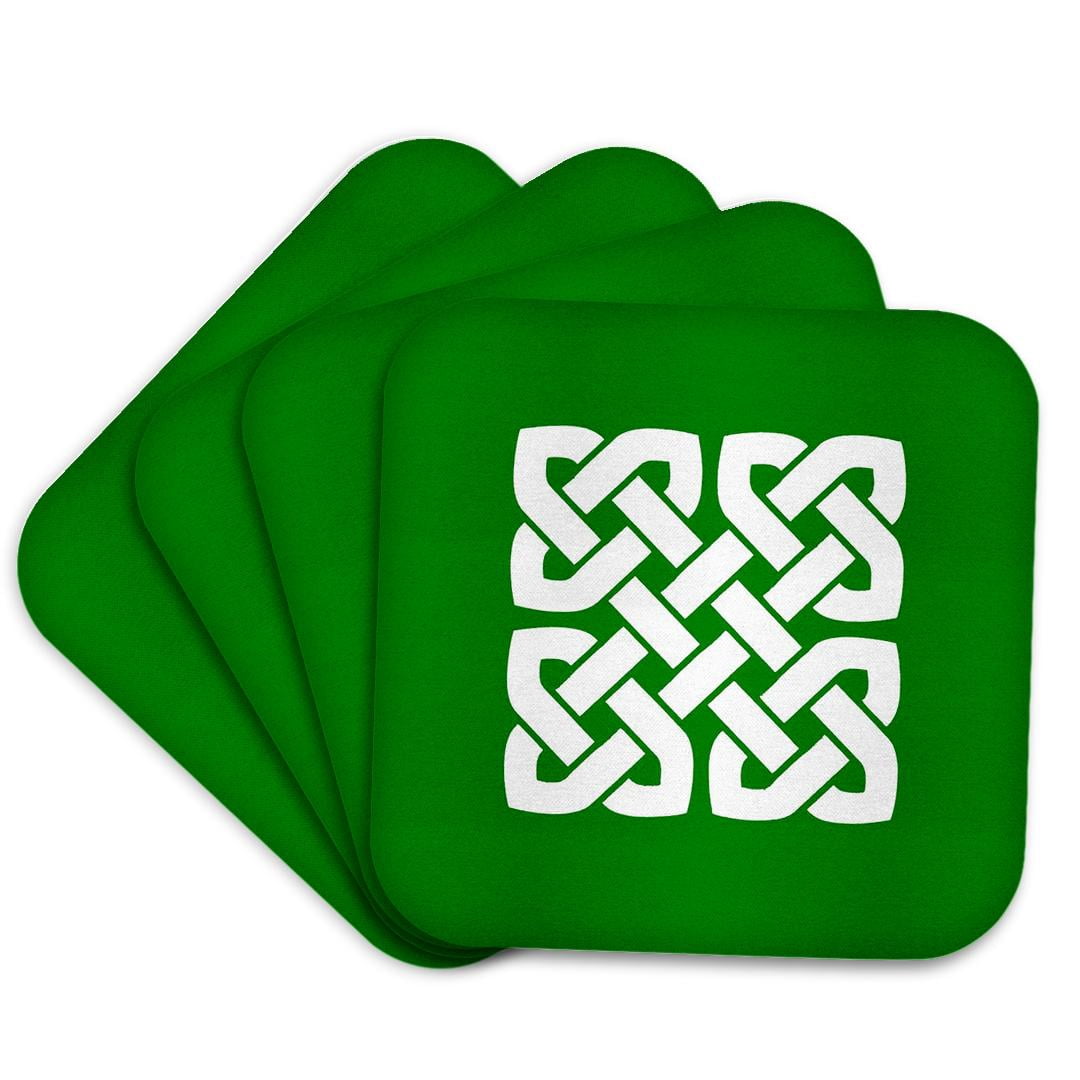 3drose, Celtic Interwoven Endless Knot Geometric Pattern 7, Set of 4 ...