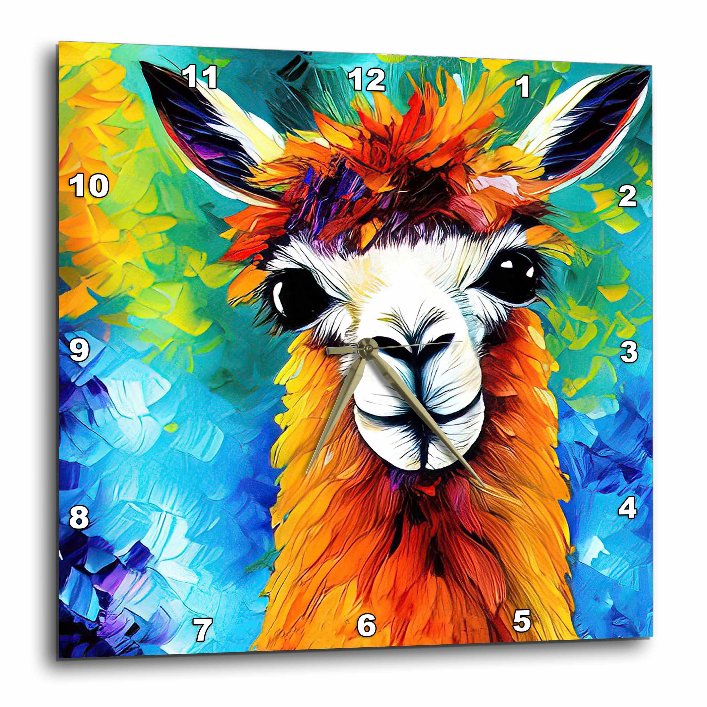 3drose, Charming Colorful Llama Animal Portrait Digital Art Gift for ...