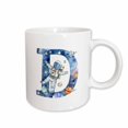 3drose, Charming Letter D. Space Flight Astronaut Captivating Monogram ...