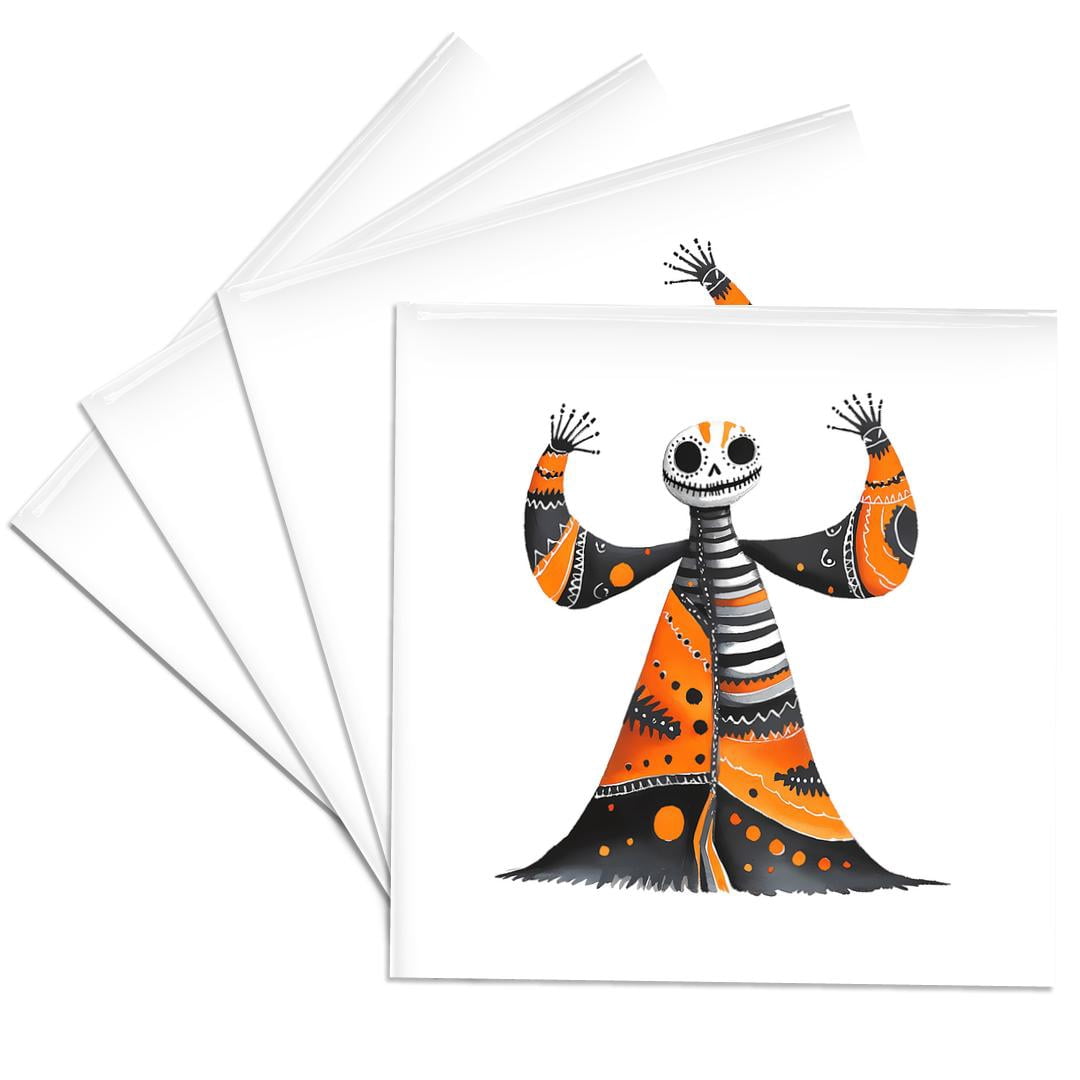 3drose, Charming, Stylish, Artsy Ghost of Orange, Black. Halloween Gift ...