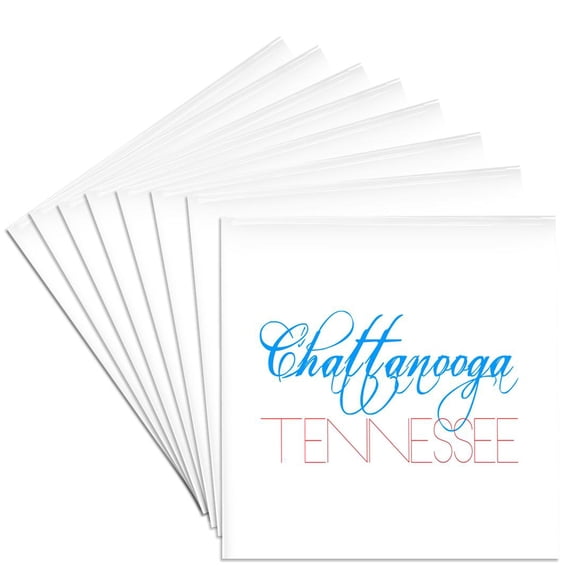 3drose, Chattanooga, Tennessee Patriotic, Decorative, Blue, Red Text on ...