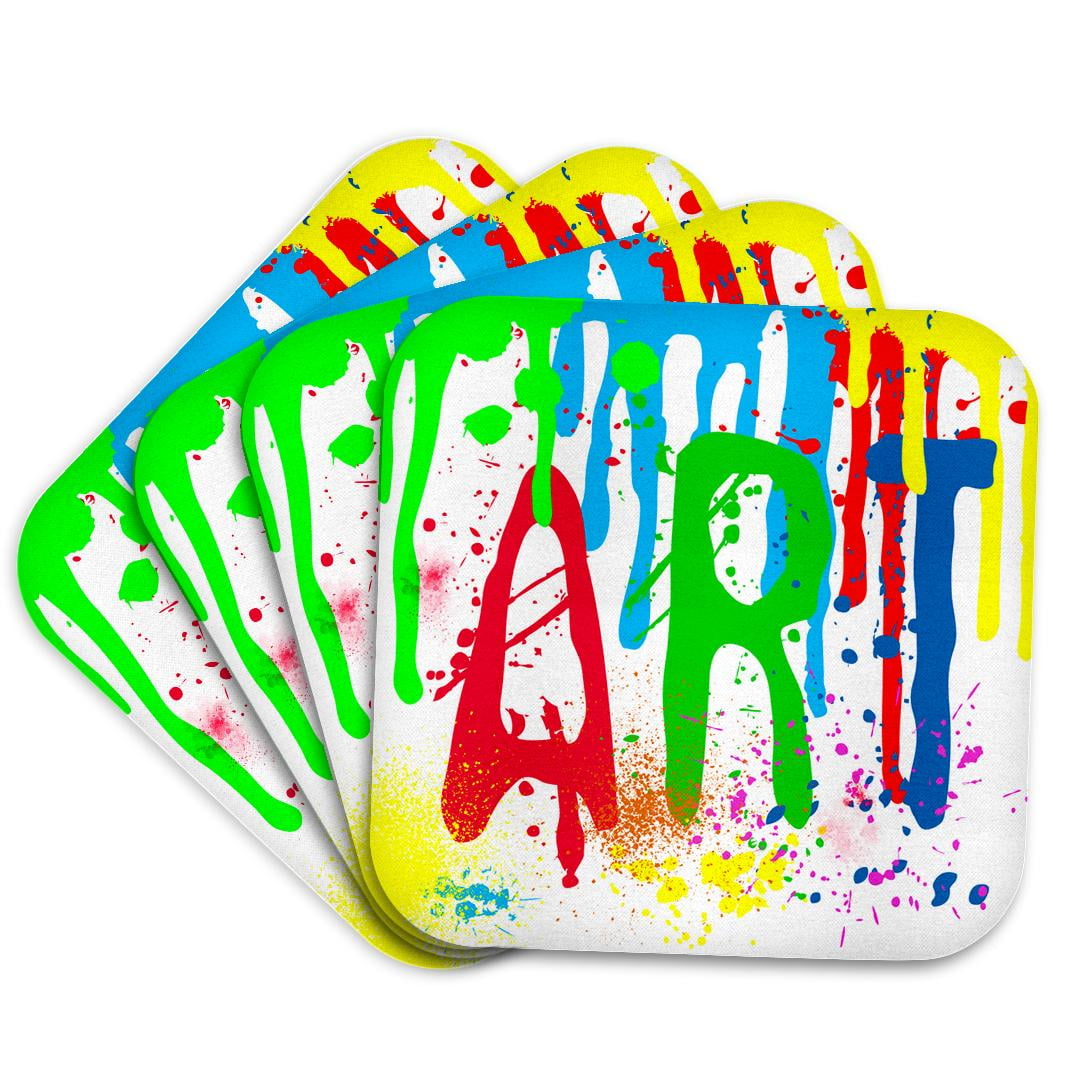 3drose, Cheerful Design Art. Colorful Text, Paint Streak and Blots on ...