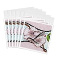 3drose, Cherry Blossom Flower Monogram Initial L, 6 Greeting Cards with ...